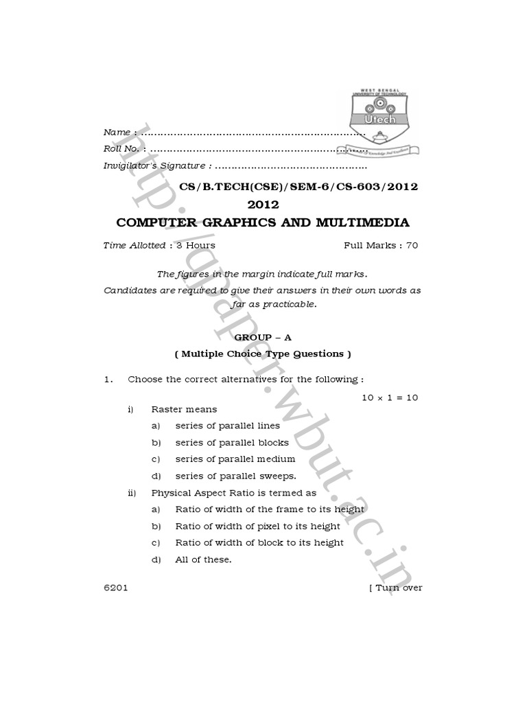 HT TP: //qpa Pe R.W But .Ac .In: Computer Graphics and Multimedia | PDF | Computer Graphics ...