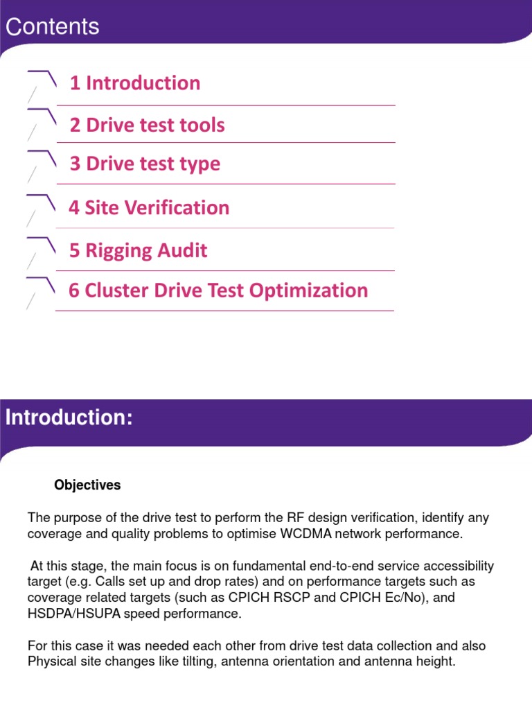 3g Drive Test Procedure | PDF