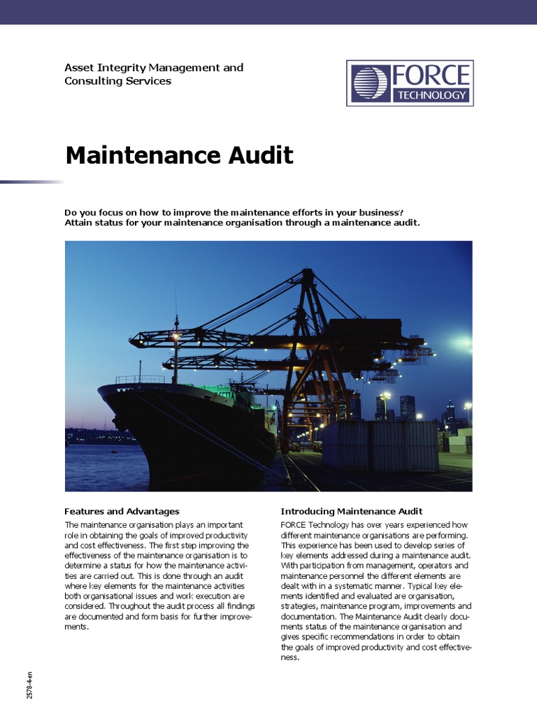 Maintenance Audit | PDF | Audit | Performance Indicator