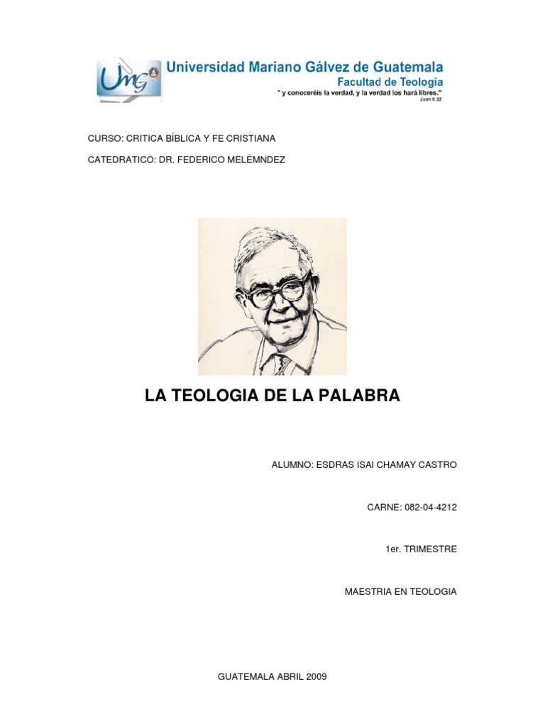 Teologia de La Palabra Neo-Ortodoxia | PDF