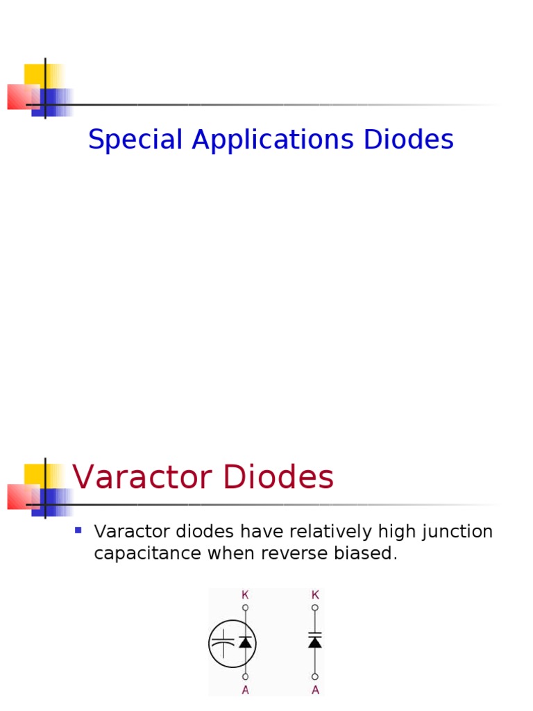 Special Diodes Intro | PDF | Diode | Capacitor