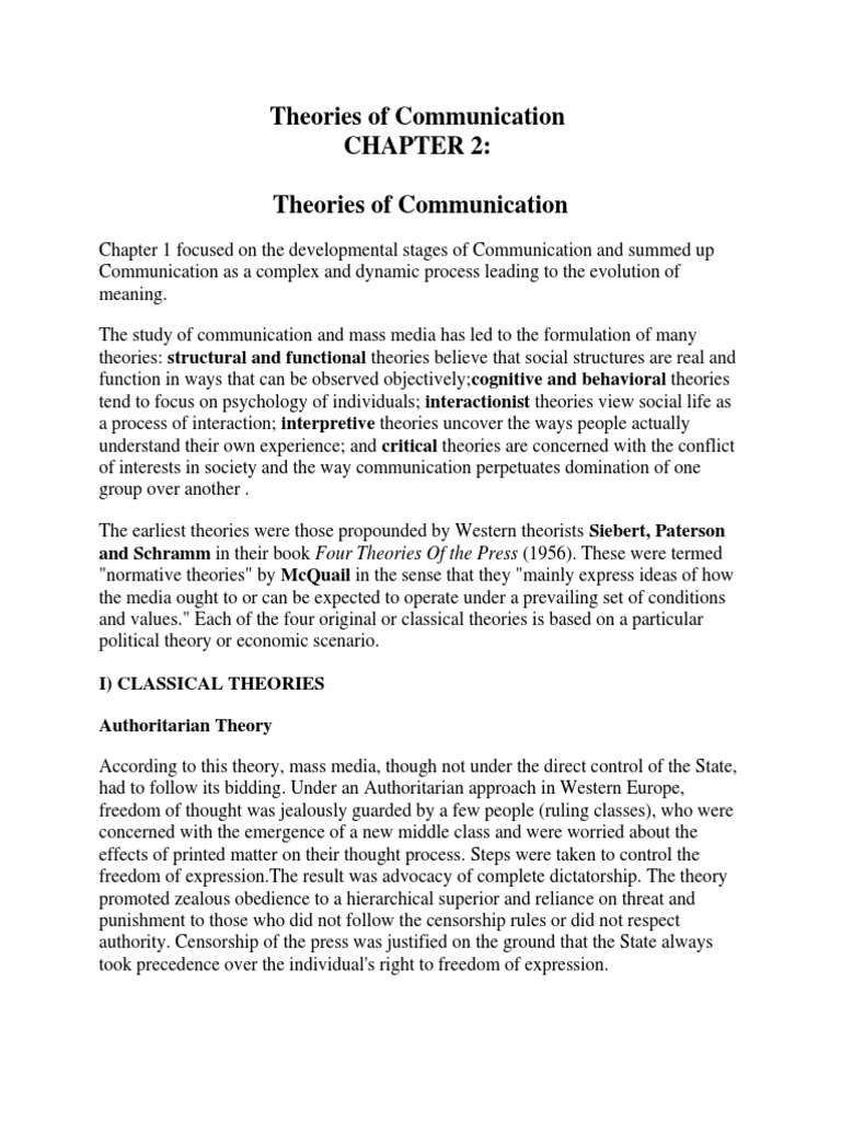 Communication Theories Explained | PDF | Mass Media | Communication