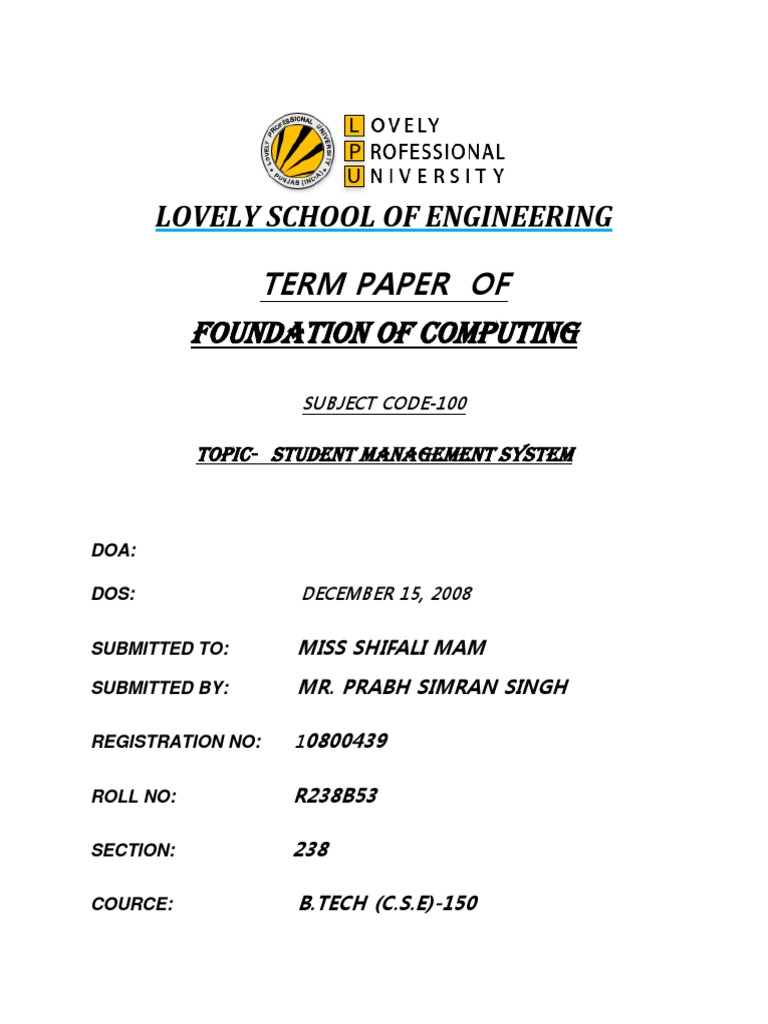 Student Management System | PDF