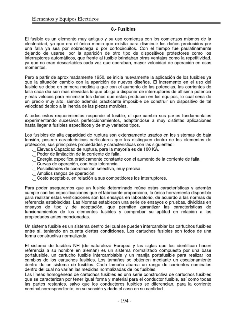 Fusibles Pdf Pdf Fusible Eléctrico Corriente Eléctrica