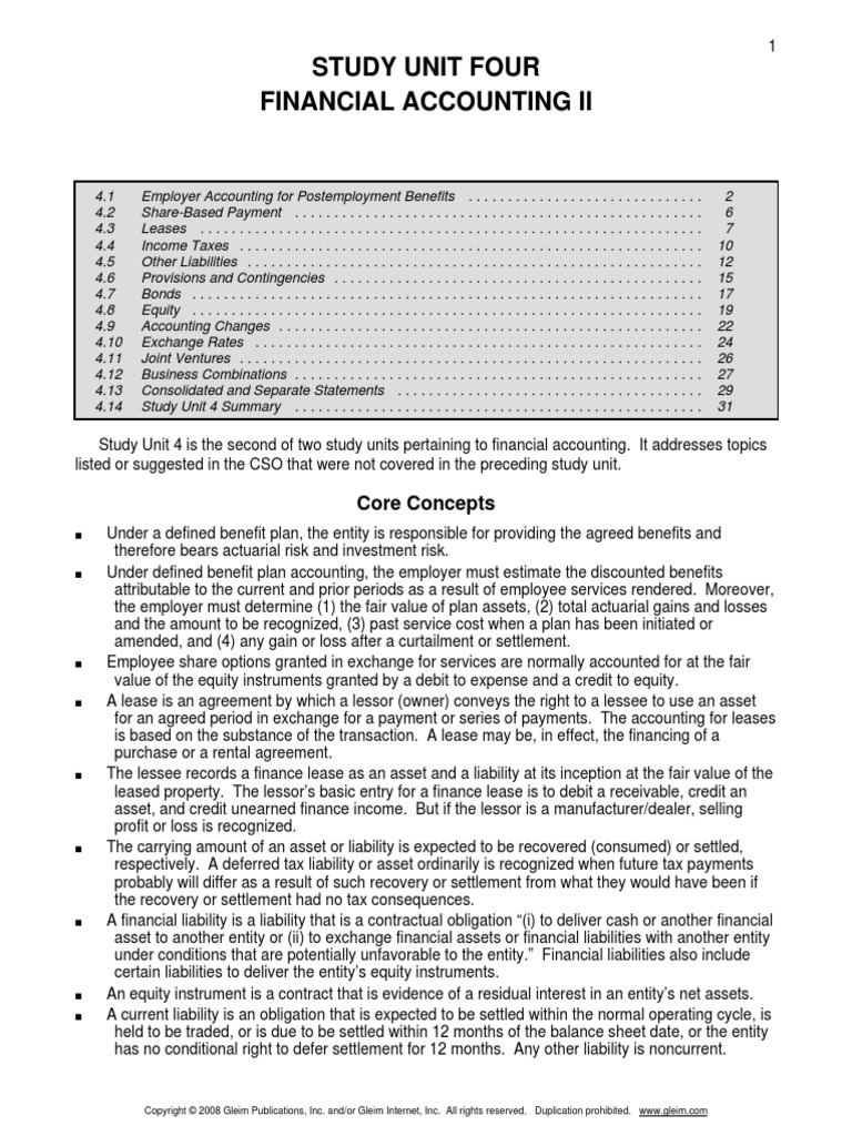 Financial Accounting II | PDF | Debits And Credits | Lease