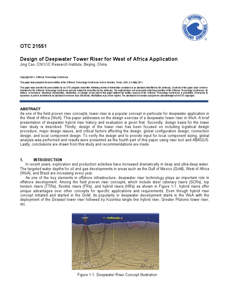 Desig of Deepwater Tower Riser | PDF | Deep Foundation | Pipe (Fluid ...