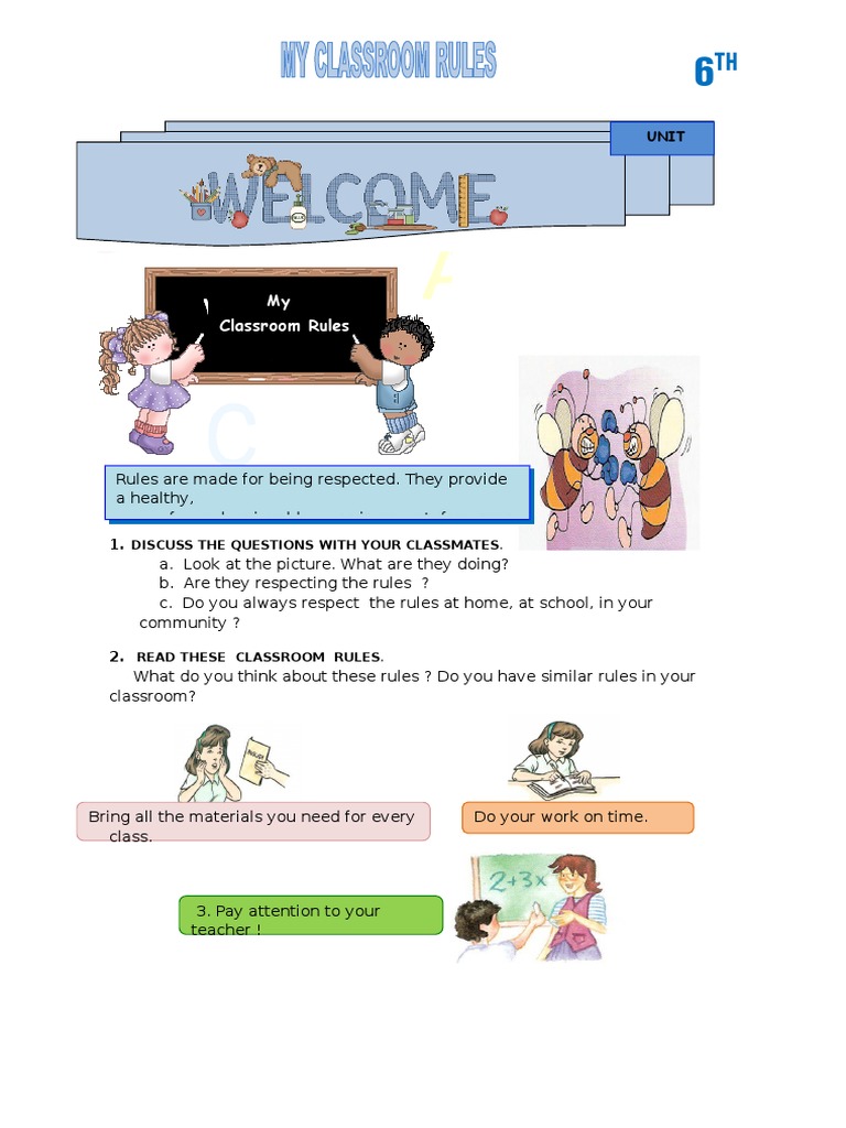 Discussing Classroom Rules | PDF | Classroom | Learning