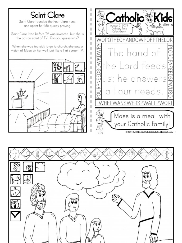Catholic Kids' Weekly Gospel Lessons | PDF | Cooking, Food & Wine ...