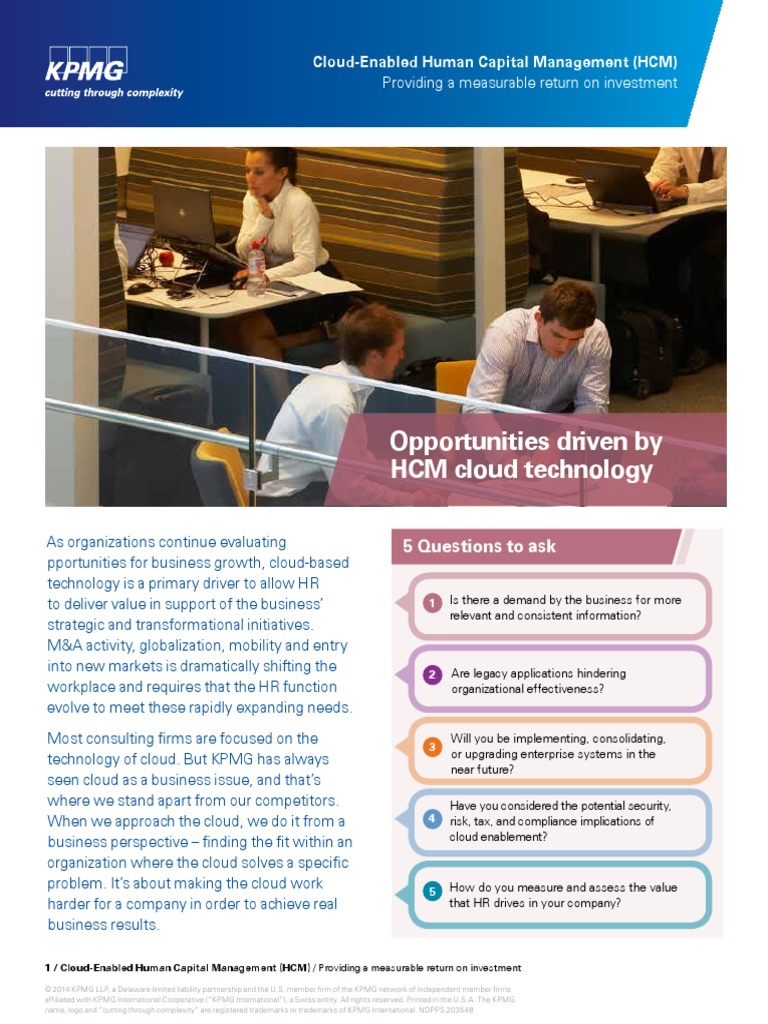 KPMG Cloud Enabled HR Transformation | PDF | Cloud Computing | Human ...