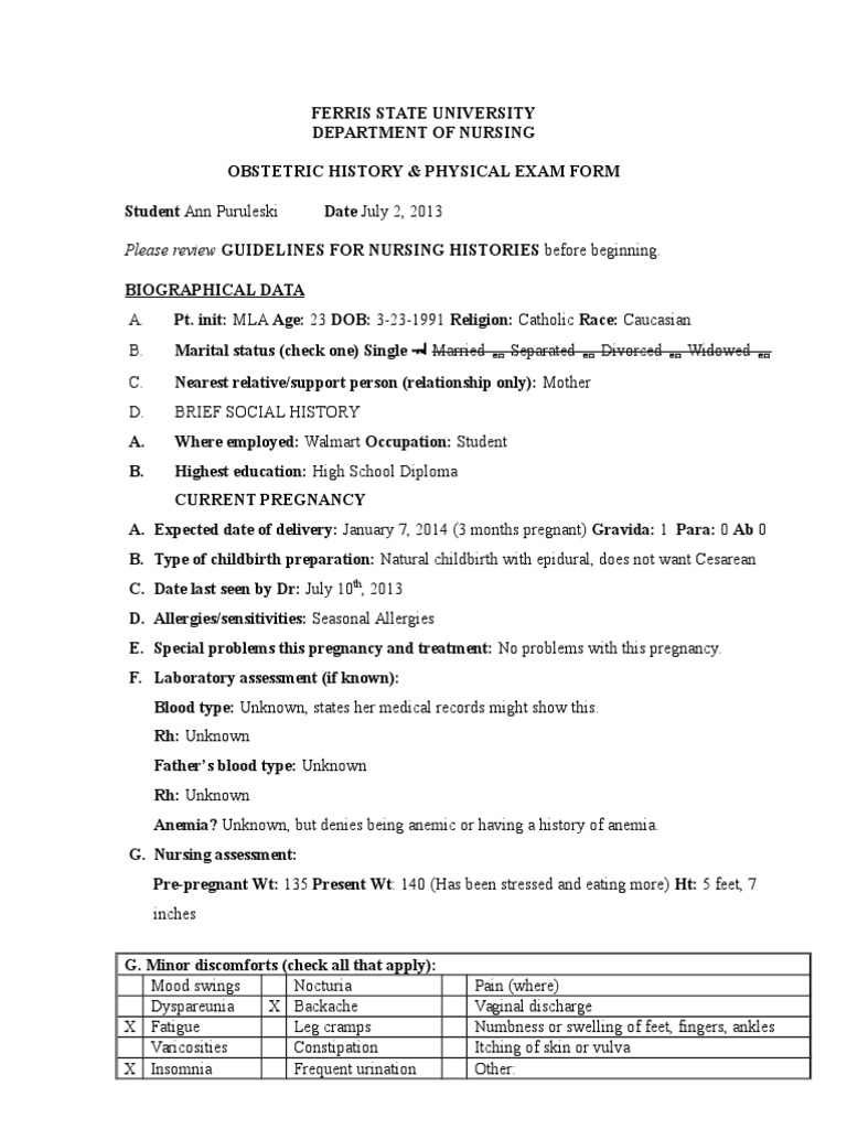 Ob Assessment | PDF | Clinical Medicine | Medical Specialties