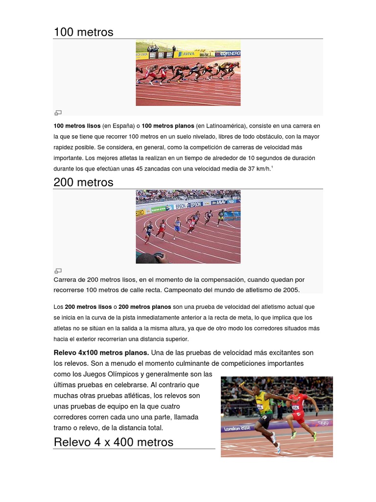 100 Metros | PDF | Maratón | Concurso hípico