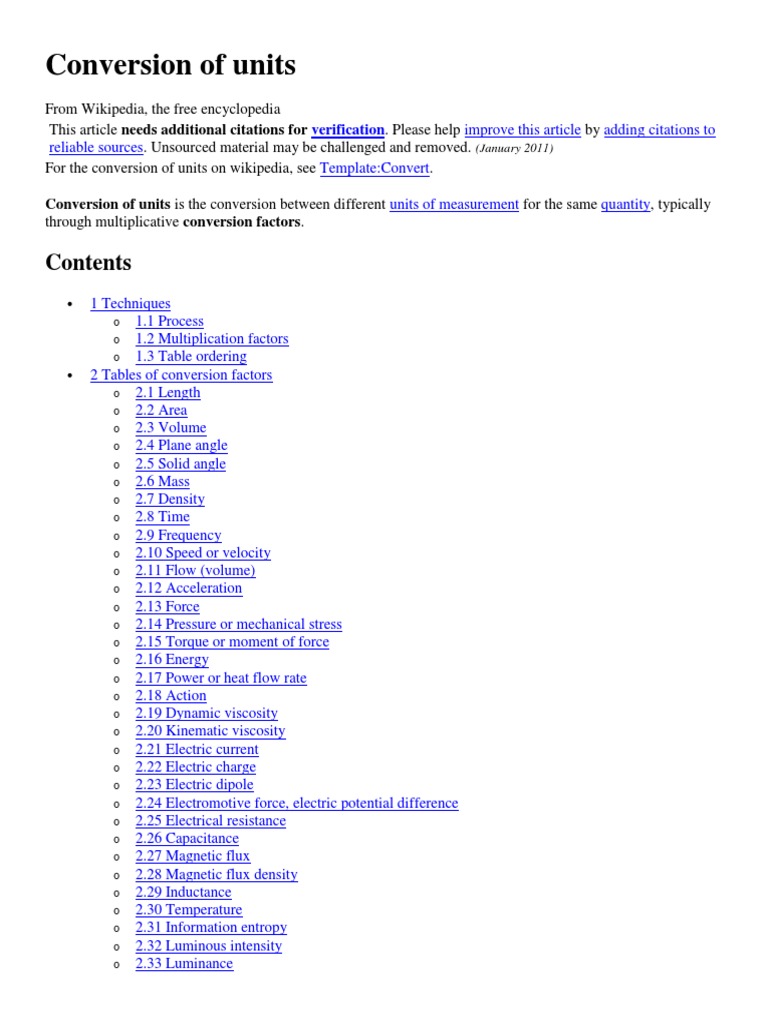 Conversion | PDF | Absorbed Dose | Volt