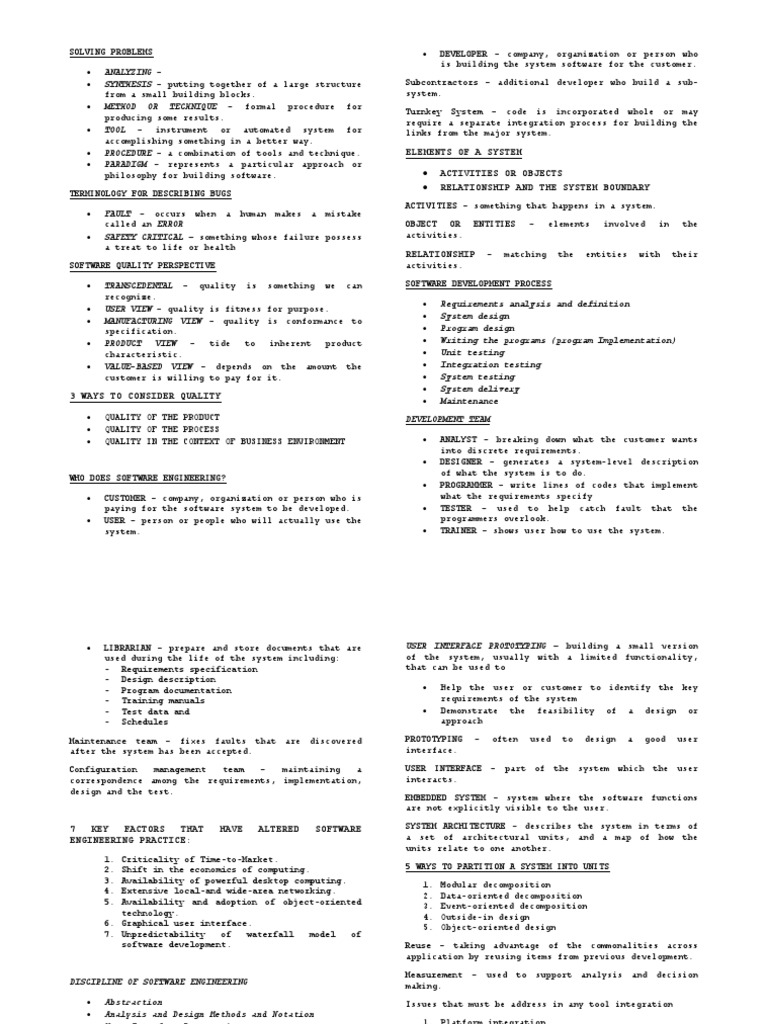 A Comprehensive Overview of Software Engineering Concepts, Processes ...