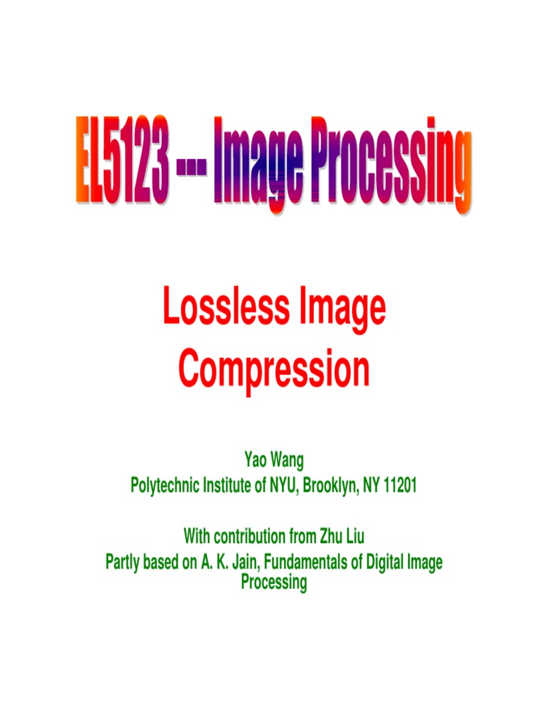 Lecture9 Lossless Coding | PDF | Data Compression | Fax