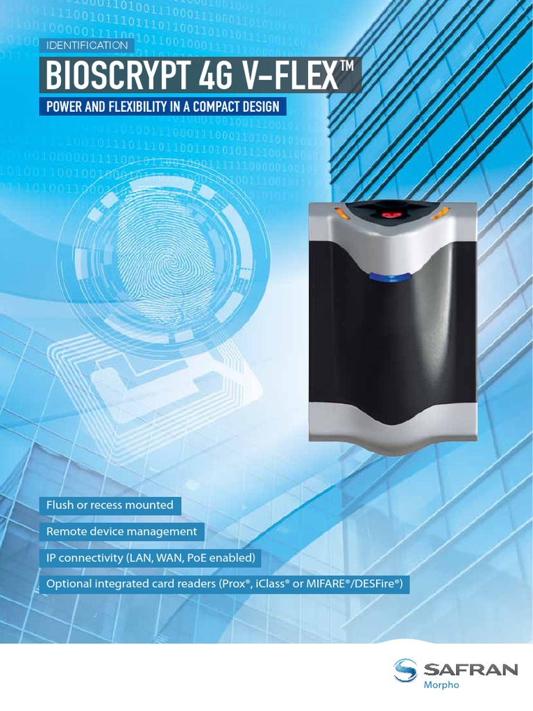 Bioscrypt 4G V-Flex: Power and Flexibility in A Compact Design | PDF | 4 G | Smart Card