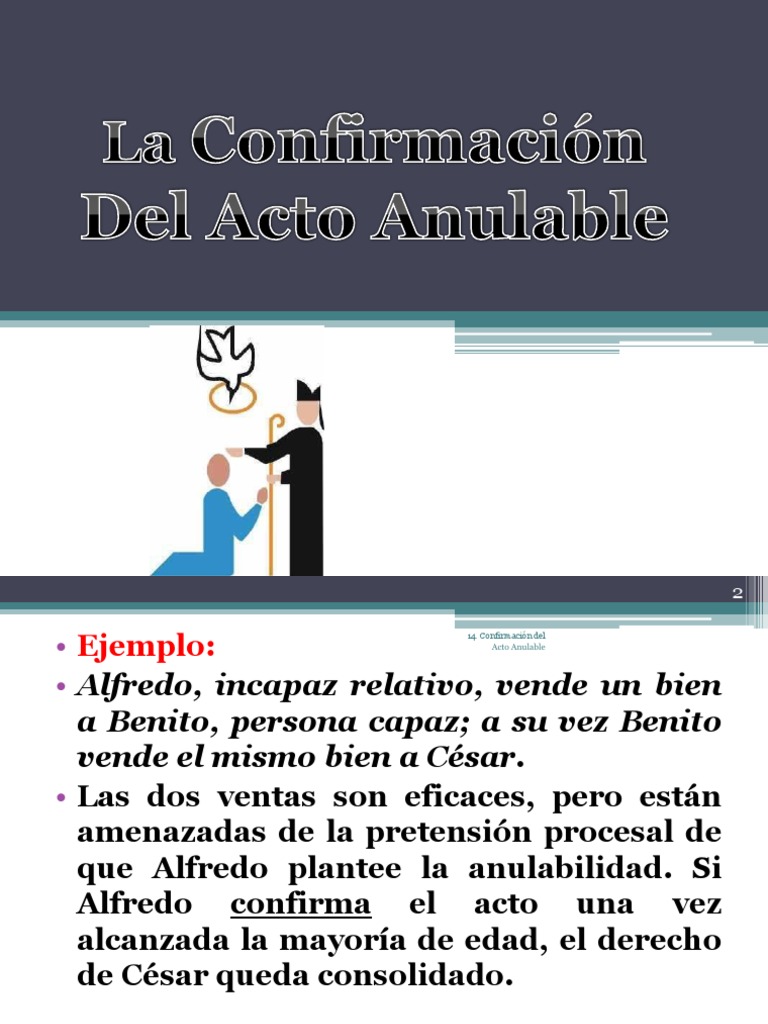La Confirmación Del Acto Anulable | PDF | Nulo (ley) | Virtud