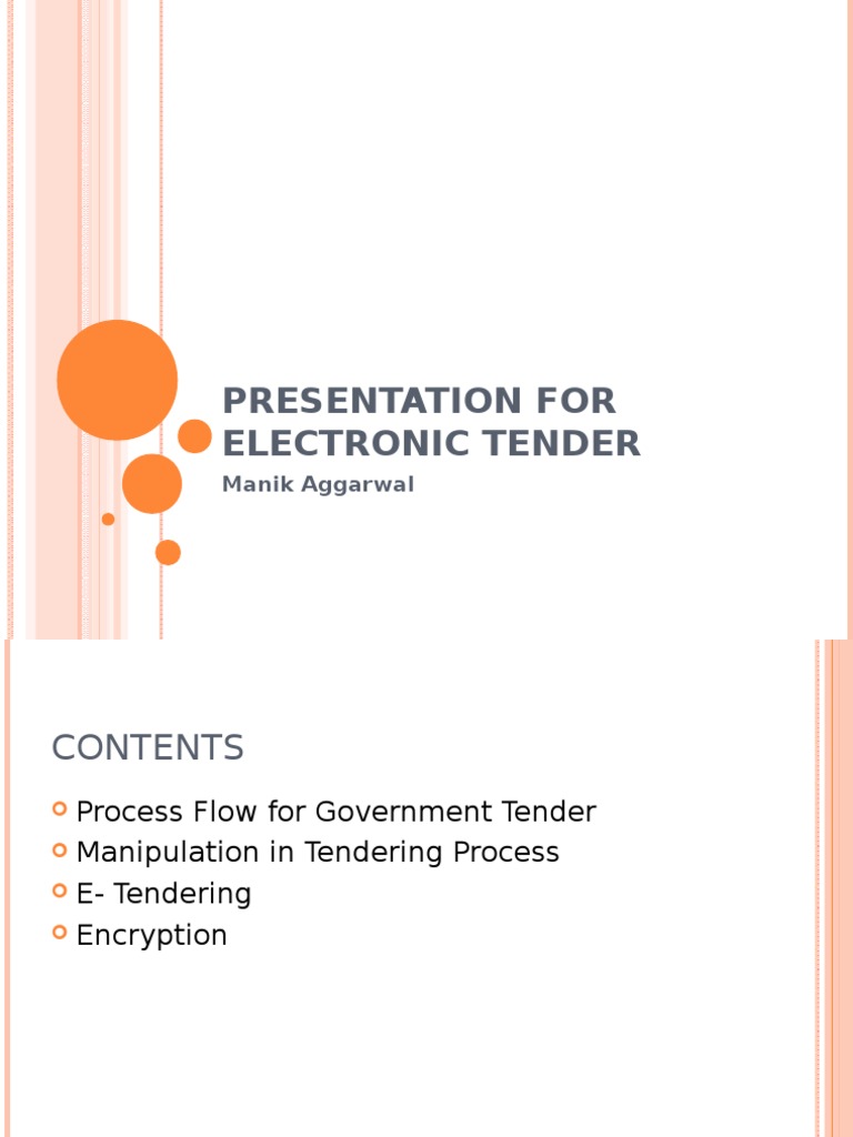 Electronic Tendering and Encryption Overview | PDF | Public Key ...