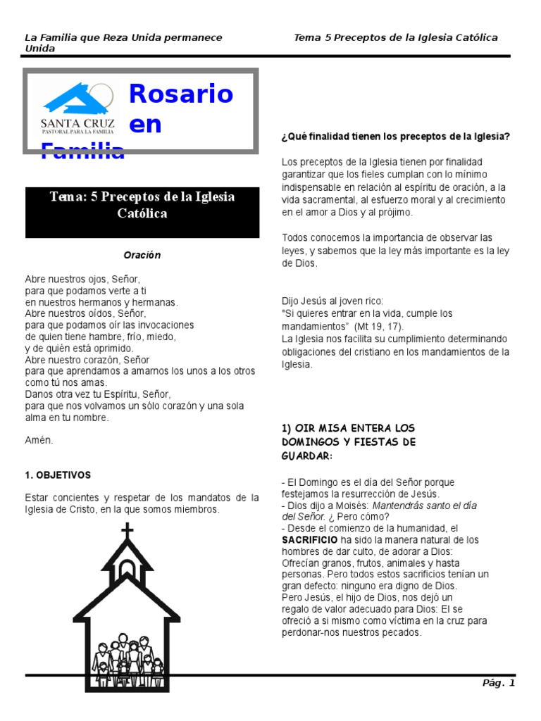 Los 5 Preceptos de La Iglesia Catolica | Misa (liturgia) | Rápido