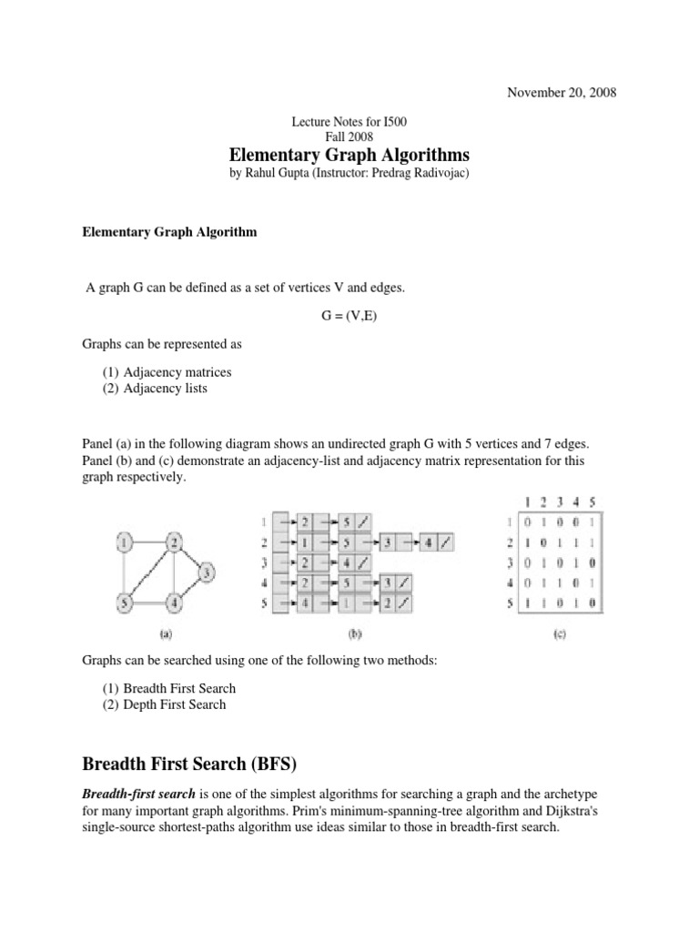 BFS & DFS | Download Free PDF | Computational Problems | Mathematical Relations