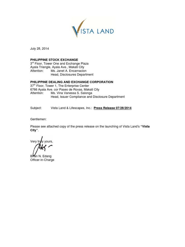 Vista Land: Vista City Project | PDF | Makati | Metro Manila