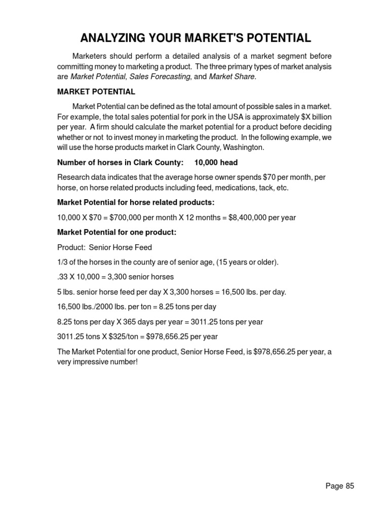 Calculate Market Potential | PDF