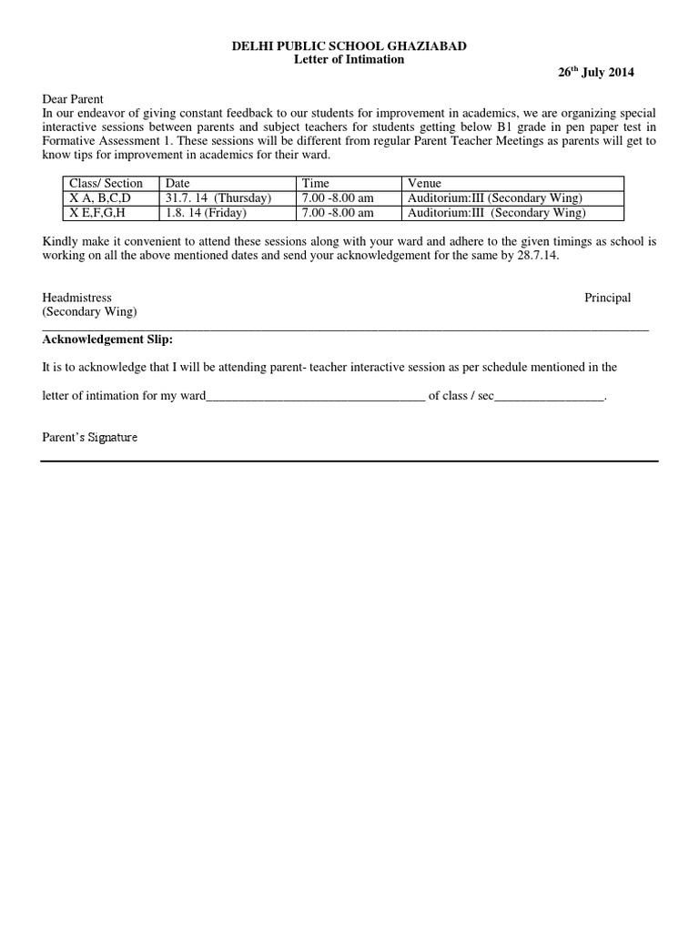 Parent-Teacher Sessions for Academic Improvement | PDF | Educational ...