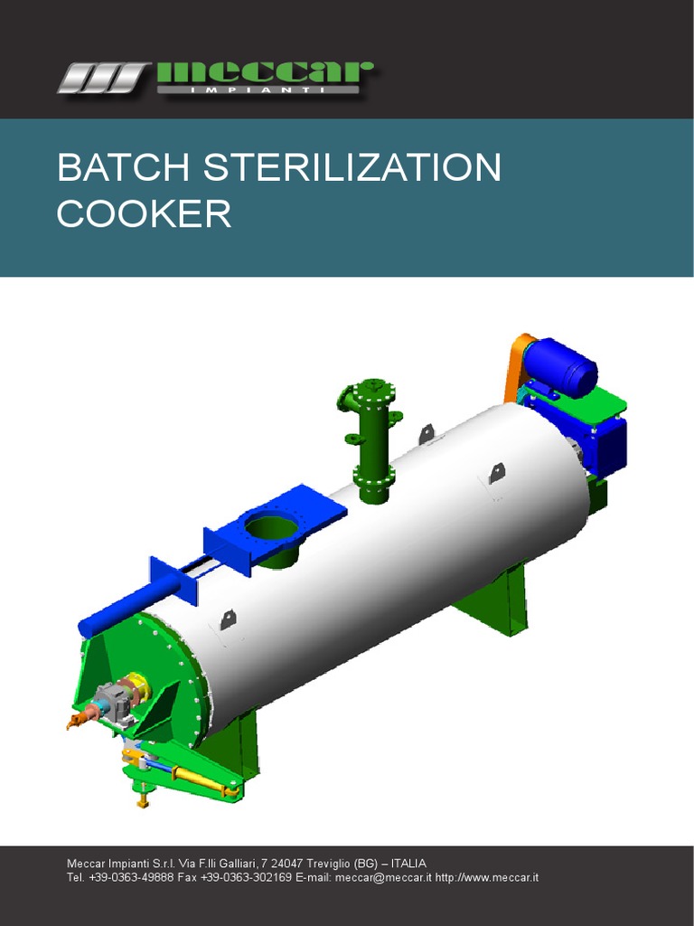 Batch Sterilization Cooker | PDF | Sterilization (Microbiology) | Gas ...