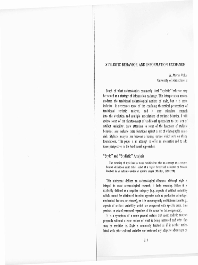 Archaeological Style Analysis | PDF | Archaeology | Thermodynamic ...