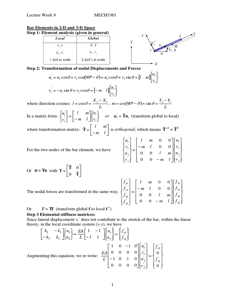 Mechanics of Solids Week 9 Lectures | PDF | Matrix (Mathematics) | Beam (Structure)