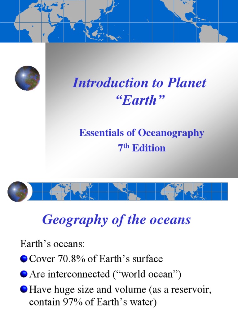 Introduction To Planet "Earth": Essentials of Oceanography 7 Edition ...