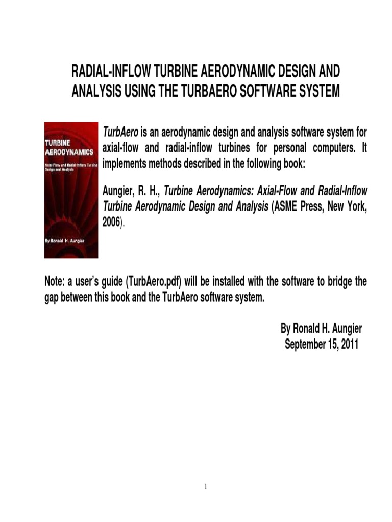 Radial-Inflow Turbine Tutotial | PDF | Aerodynamics | Gases