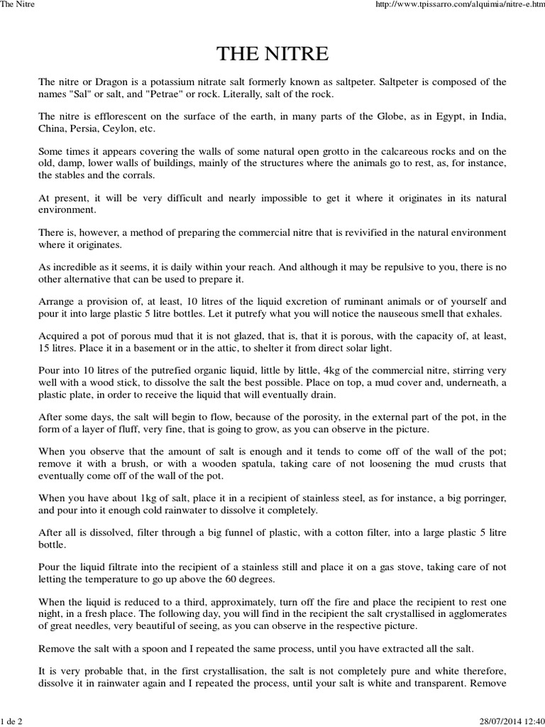 The Nitre | PDF | Filtration | Materials