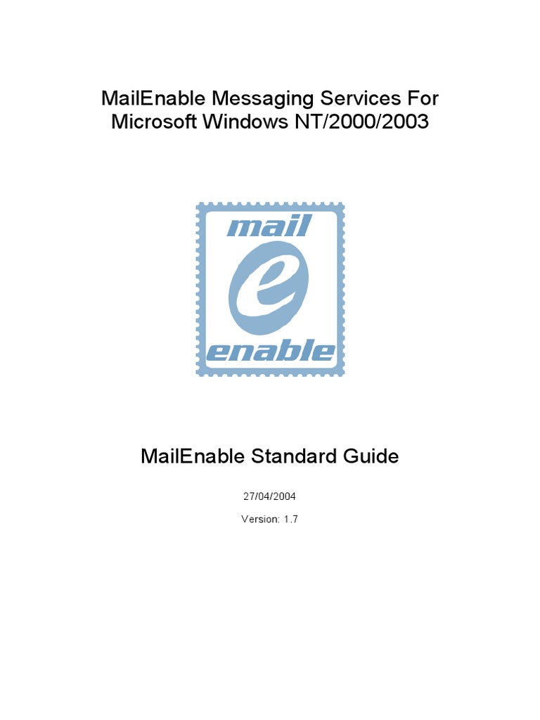 MailEnable Standard Guide | PDF | Email | Domain Name System