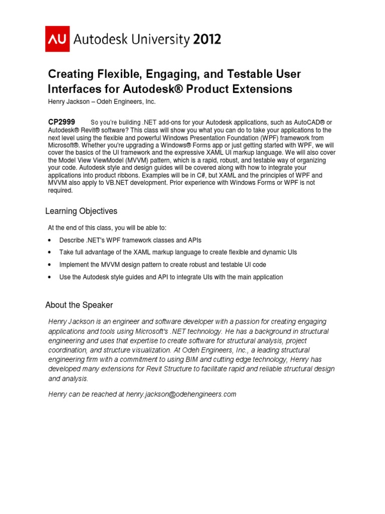 Handout - 2999vc - AU 2012 CP2999 Handout | PDF | Extensible ...