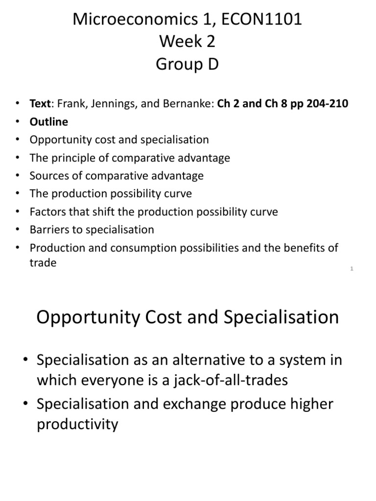 Comparative Advantage and Specialization in Economics | PDF ...