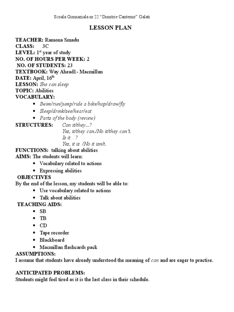 Lessonplan 3 C | PDF | Pedagogy | Cognitive Science