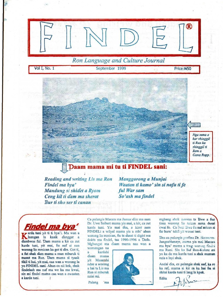 Ron Language and Culture Journal: Finde! Ma Bva' | PDF | Written ...