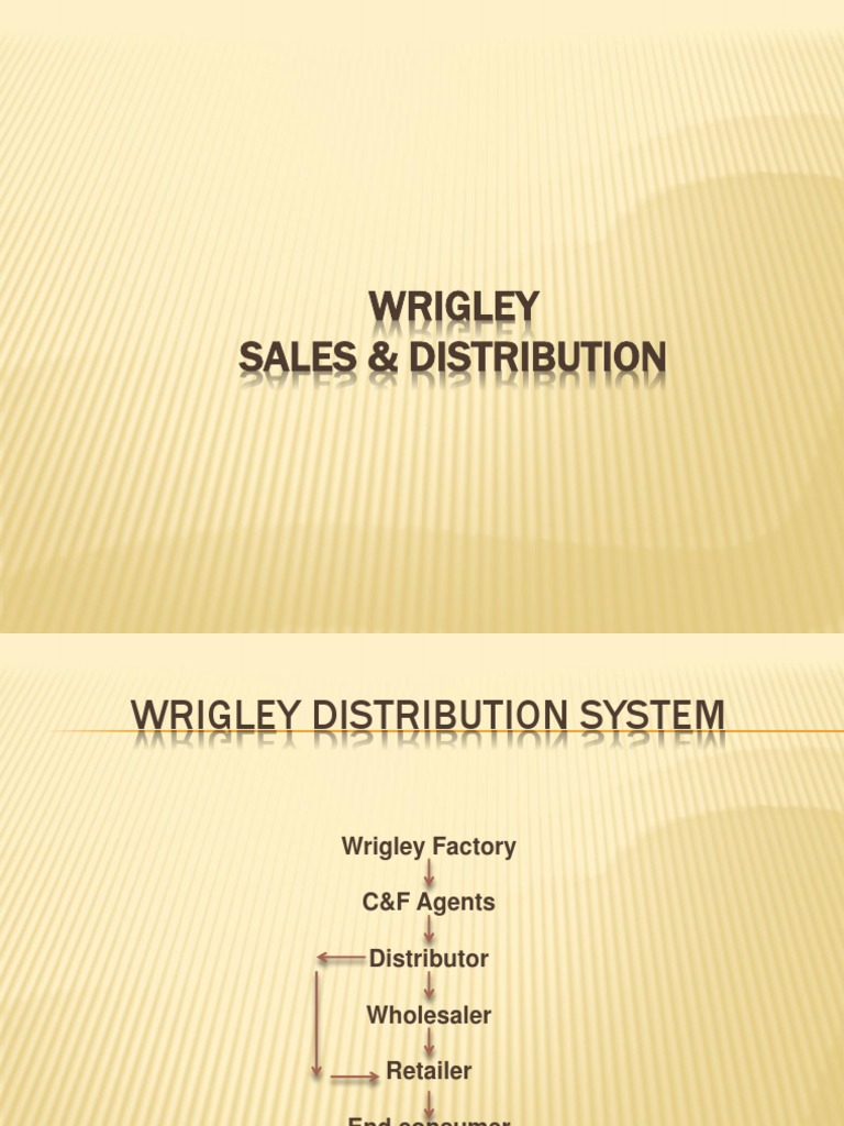 Wrigley Sales & Distribution | PDF