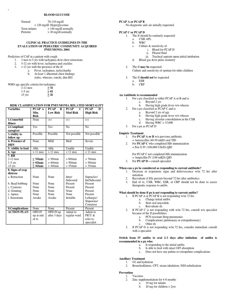 Pedia Notes | PDF | Clinical Medicine | Medical Specialties