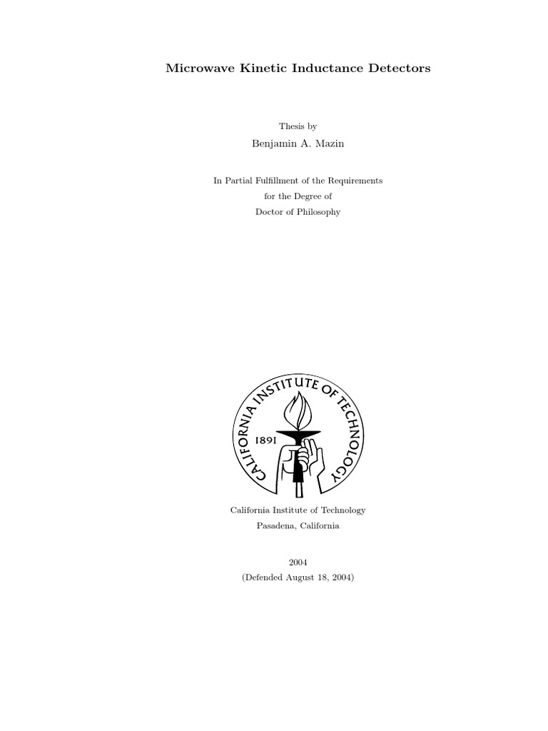 Mazin Thesis | PDF | Natural Philosophy | Electrodynamics Mazin Thesis | PDF | Natural Philosophy | Electrodynamics