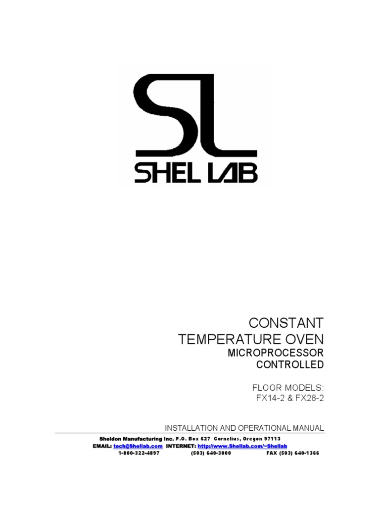 Constant Temperature Oven: Microprocessor Controlled | PDF | Thermostat ...