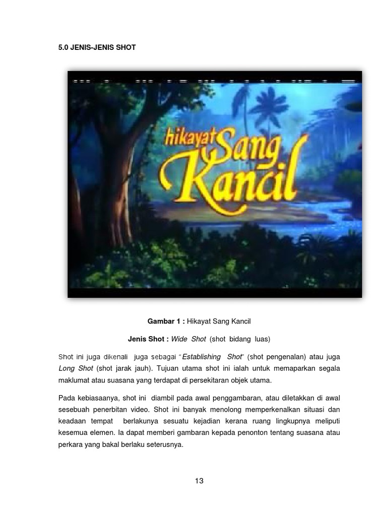 Jenis-Jenis Shot Dalam Rakaman Video | PDF