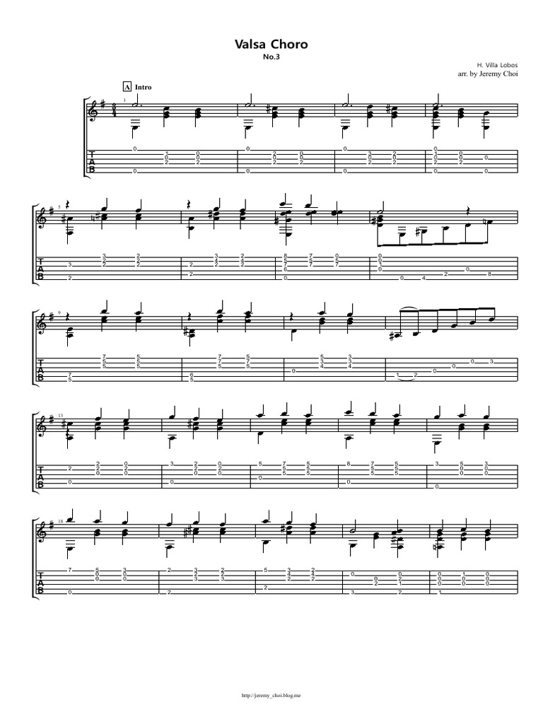 (Tab) Valsa Choro - Villa Lobos | PDF