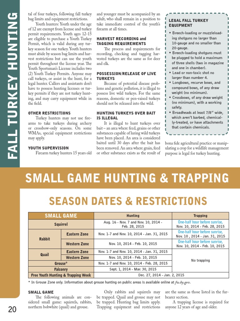 Kyhunt14-15 Small Game | PDF | Trapping | Hunting