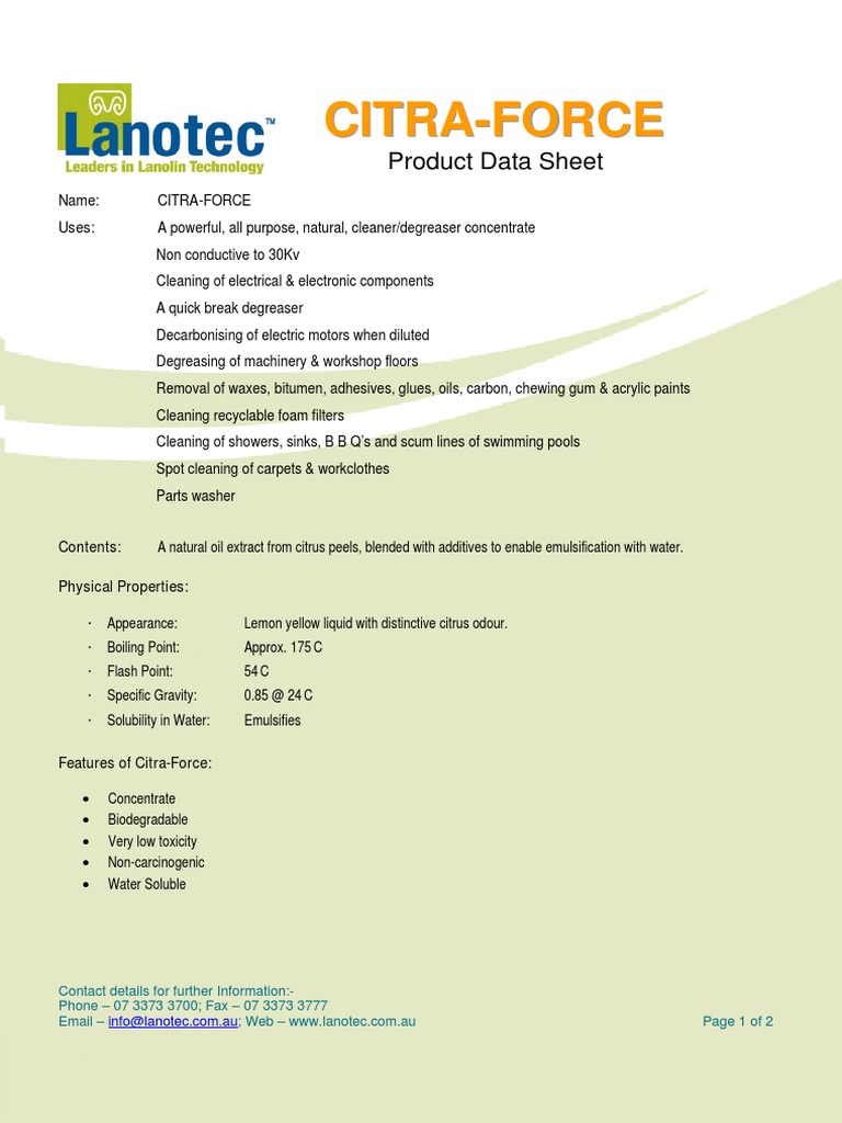 PDS Citra Force | PDF | Petroleum | Adhesive