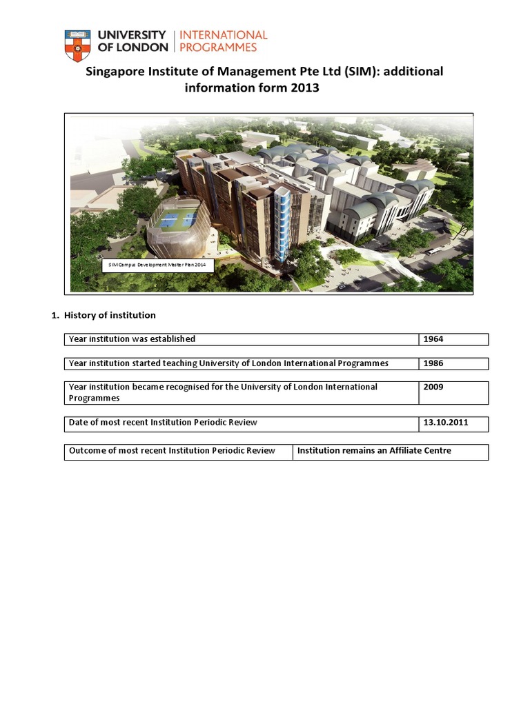 SIM Overview and International Programs | PDF | Academia | Teaching And ...
