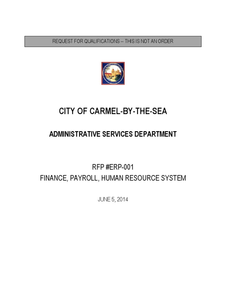 RFQ Finance, Payroll, Human Resource System 2014 | PDF | Request For ...