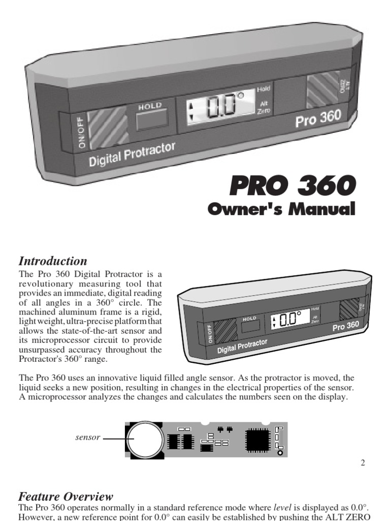 Pro360manual Digital Level | PDF | Calibration | Battery (Electricity)