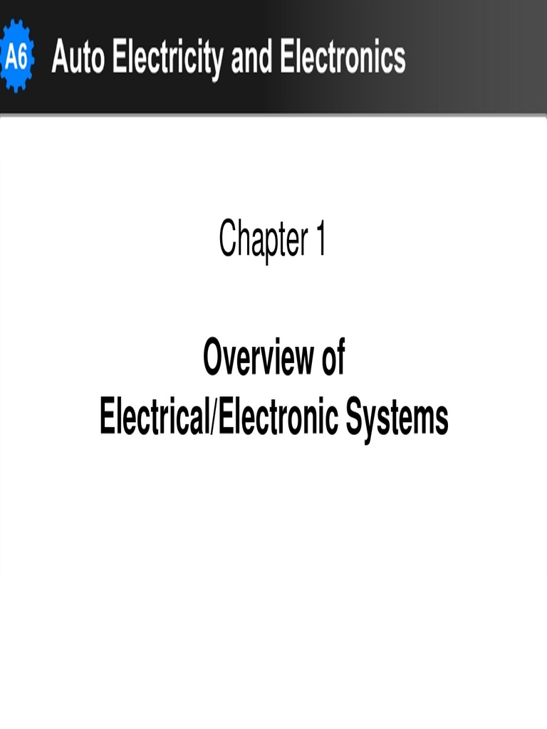Automotive Electrical & Electronic Systems - An Overview | PDF ...
