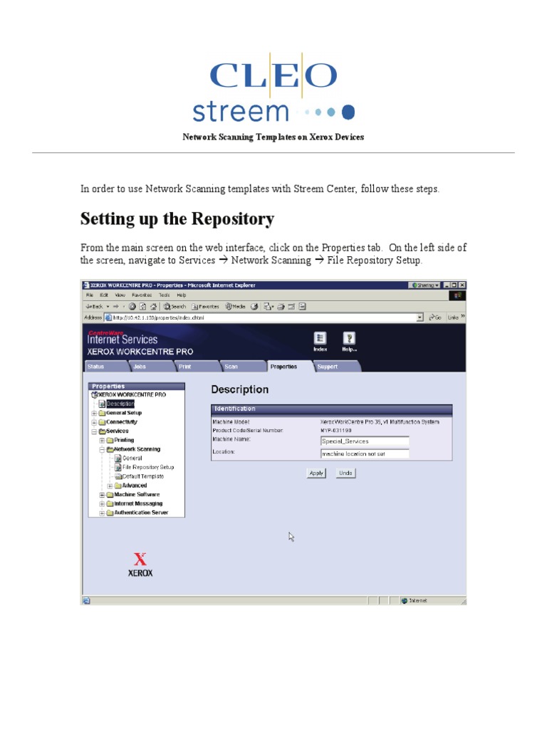 Xerox Scanning Template Setup | PDF | File Transfer Protocol | Computer ...
